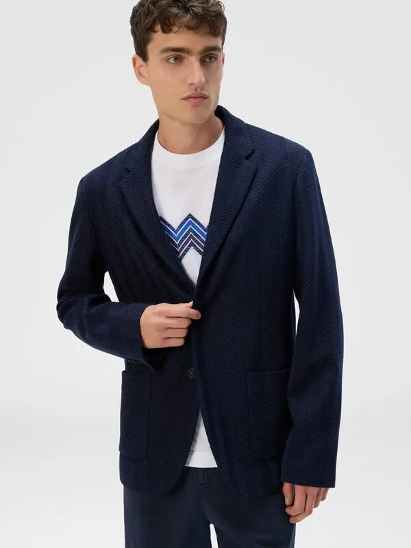 Missoni Single-breasted Jacket With Zigzag Pattern