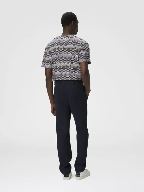 Missoni Straight Pants With Zigzag Pattern