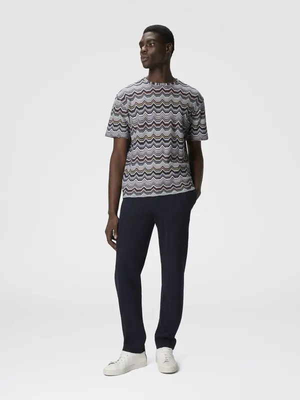 Missoni Straight Pants With Zigzag Pattern