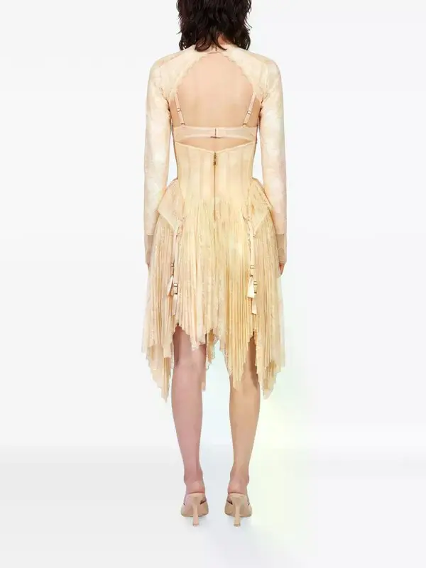 Zimmermann Valian Lace-panelled Corset-style Midi Dress