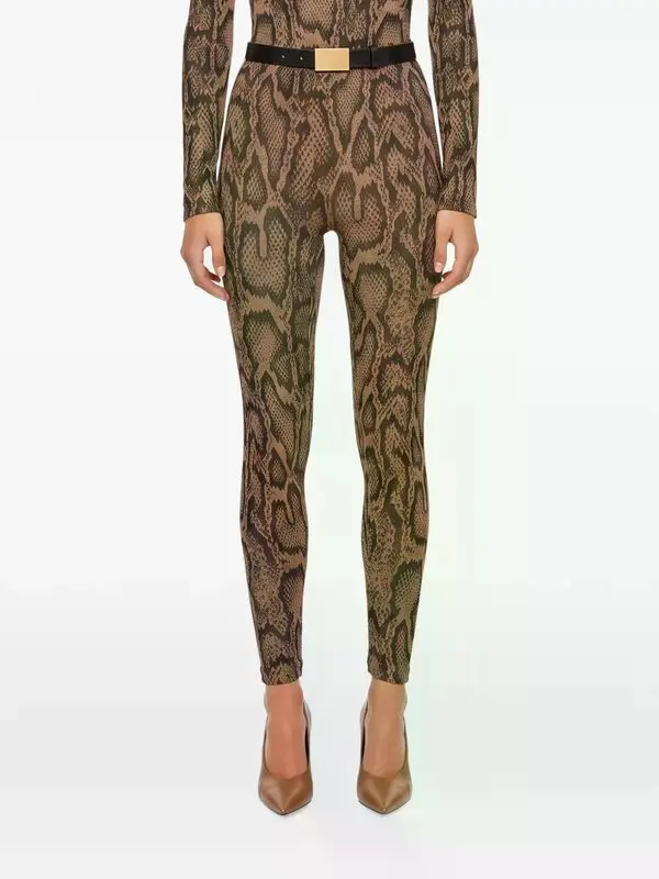 Wolford Snake-print Trousers
