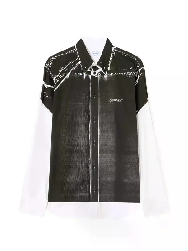 Off-White Negative Bookish Poplin Shirt - White