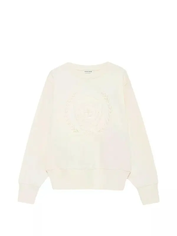 ANINE BING Harry Shrunken Signet Sweatshirt - Neutrals