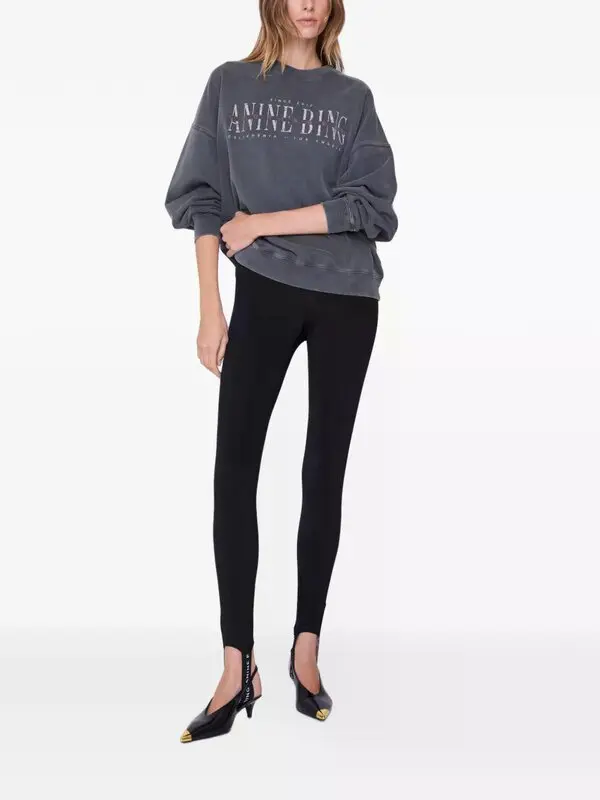 ANINE BING Miles Sweatshirt Sport Club Washed Black