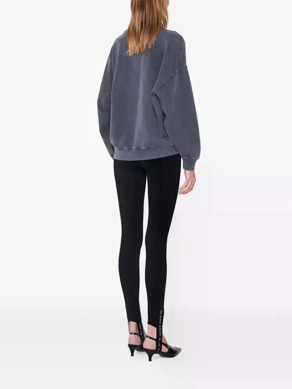 ANINE BING Miles Sweatshirt Sport Club Washed Black