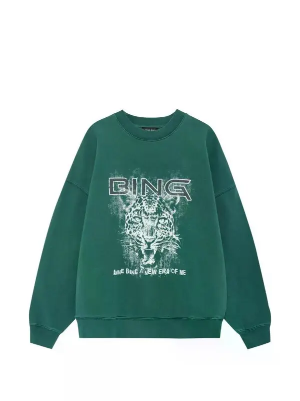 ANINE BING Miles Sweatshirt Leo Muse Deep Emerald