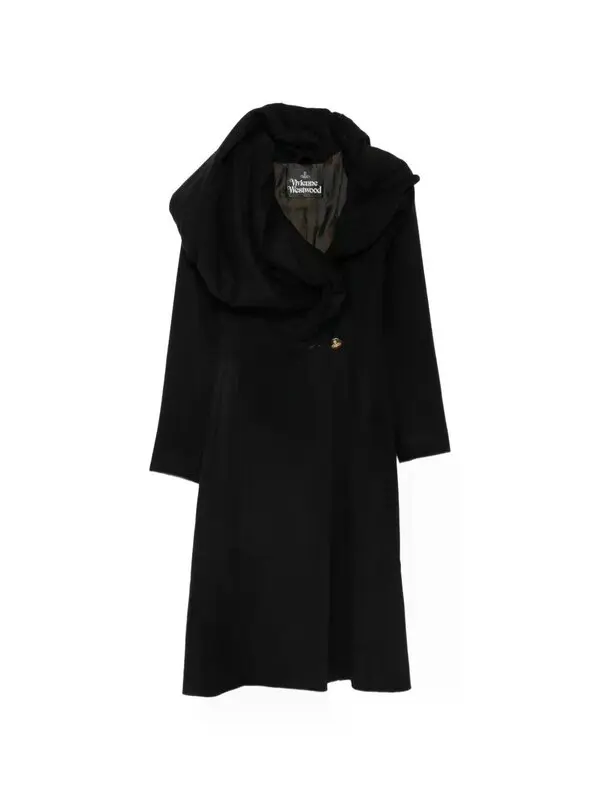 VIVIENNE WESTWOOD Marilyn Draped-collar Coat - Black