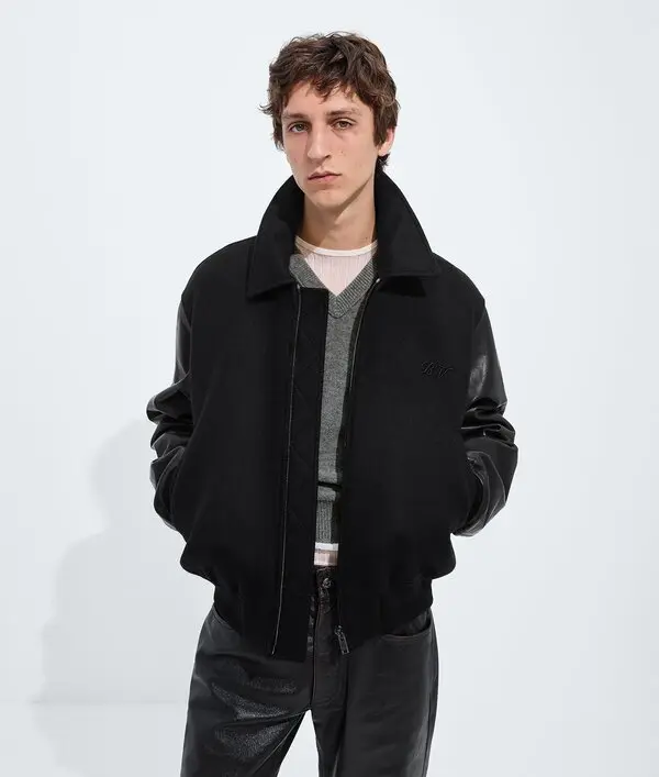 Bottega Veneta Wool And Leather Blouson