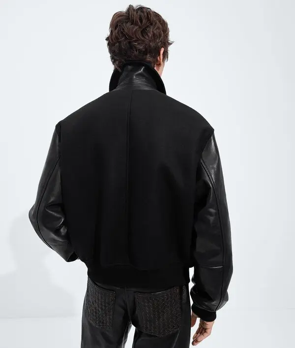 Bottega Veneta Wool And Leather Blouson