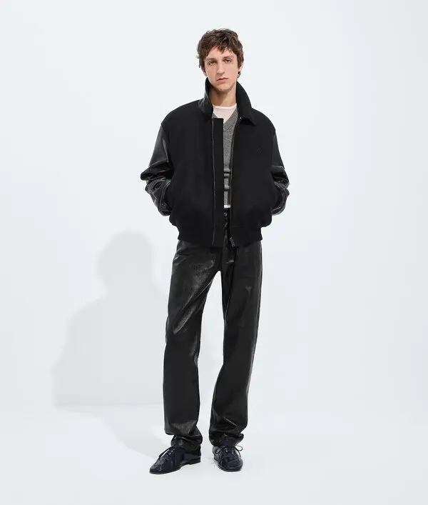 Bottega Veneta Wool And Leather Blouson