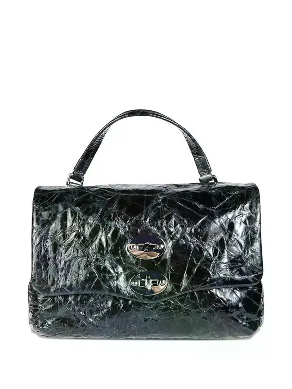 ZANELLATO Small Postina Studded Shoulder Bag - Black