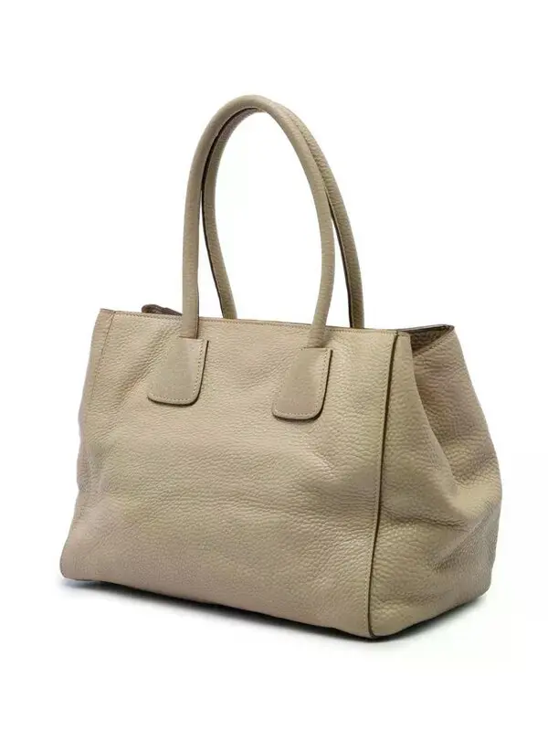 Prada 2010-2026 Vitello Daino Front Pocket Open Convertible Tote Satchel