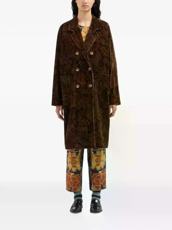 PIERRE-LOUIS MASCIA Griffintn Double-breasted Corduroy Coat