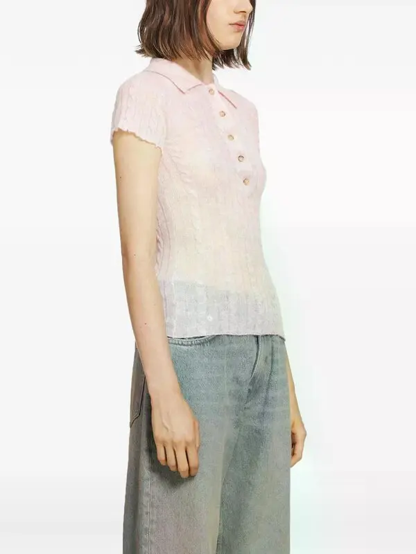 HAIKURE Laurie Cable-knit Polo Shirt