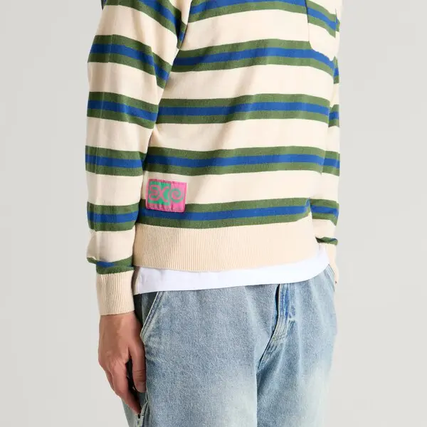 ECSTATIC RESEARCH Border Polo Knit
