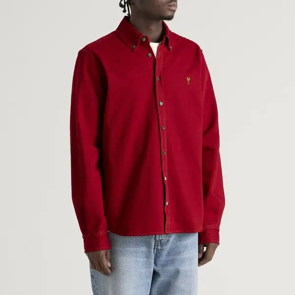 AMI Paris Cotton Button Down Adc Shirt