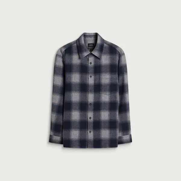 A.p.c. Malaury Check Wool Overshirt