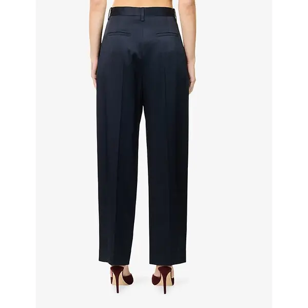 Victoria Beckham Cecilia Crepe-back Satin Trousers