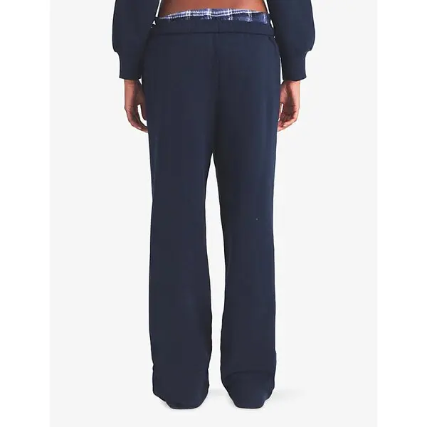 SKIMS Classic Straight-leg Cotton-fleece Trousers