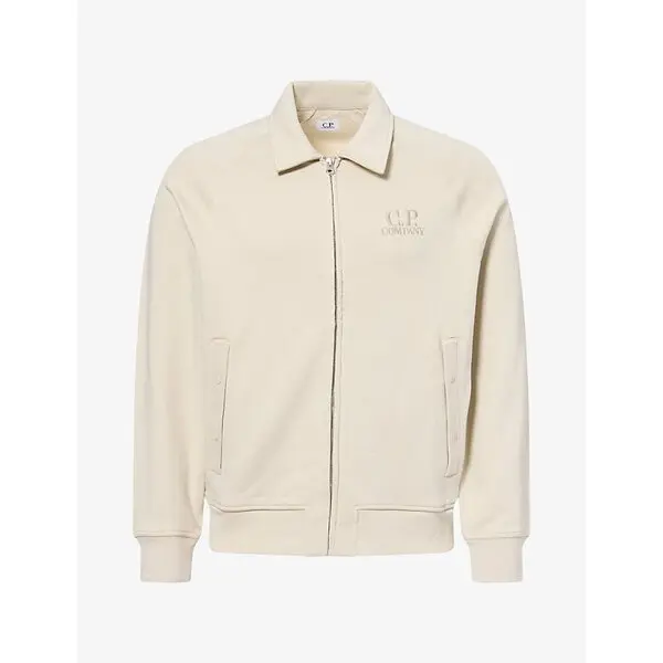 C.P. COMPANY Brand-embroidered Cotton-jersey Jacket