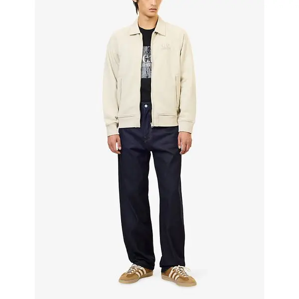 C.P. COMPANY Brand-embroidered Cotton-jersey Jacket