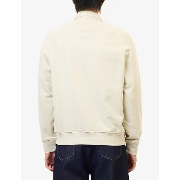 C.P. COMPANY Brand-embroidered Cotton-jersey Jacket