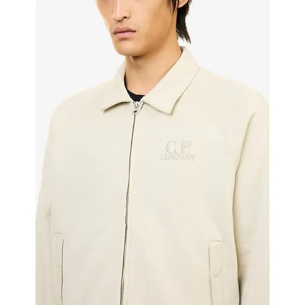 C.P. COMPANY Brand-embroidered Cotton-jersey Jacket