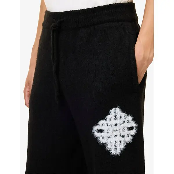 THE COUTURE CLUB Brand-emblem Knitted Jogging Bottoms