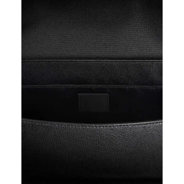 Sandro Brand-embossed Leather Messenger Bag