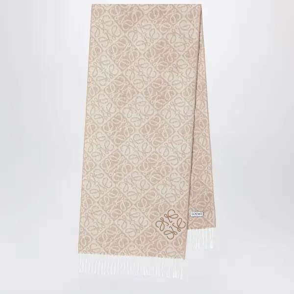 Loewe Anagram Wool And Cashmere Scarf