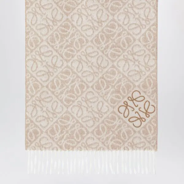 Loewe Anagram Wool And Cashmere Scarf