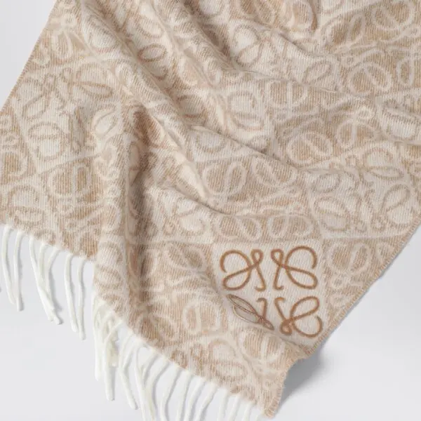 Loewe Anagram Wool And Cashmere Scarf