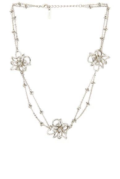 We11Done Crystal Twisted Wire Necklace - Silver