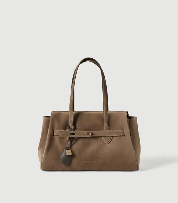 Brunello Cucinelli Suede Explorer Shoulder Bag