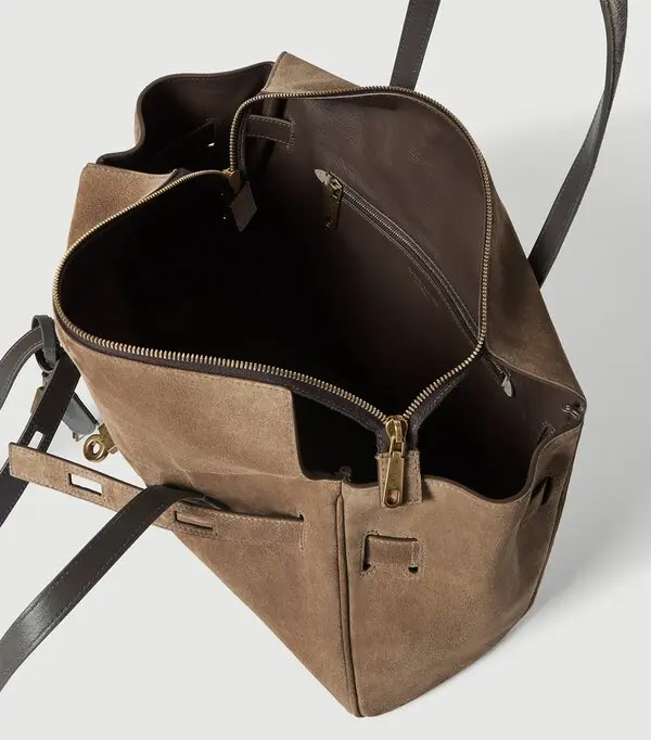 Brunello Cucinelli Suede Explorer Shoulder Bag