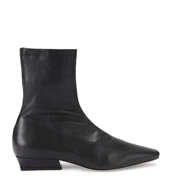 Staud Leather Wally Sock Ankle Boots