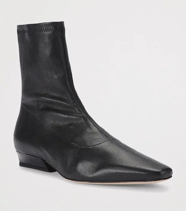 Staud Leather Wally Sock Ankle Boots