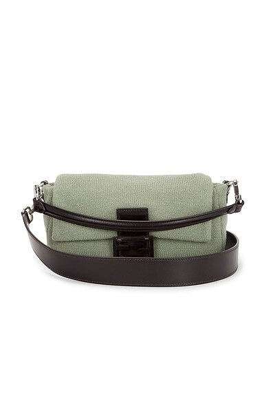 Fendi Knit Baguette Shoulder Bag