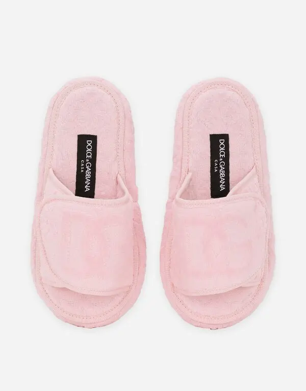 Dolce & Gabbana Terry Cotton Plateau Slippes Platform Slip-ons