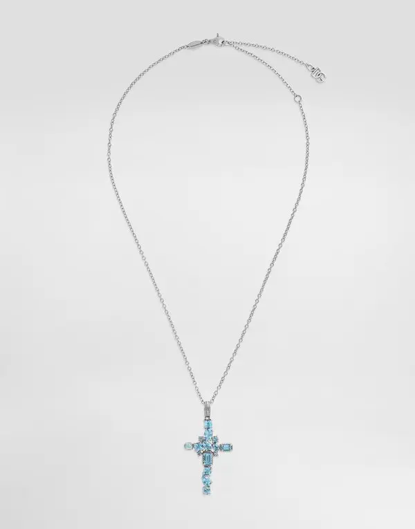 Dolce & Gabbana Rainbow Monocolore Pendant Necklaces White Gold