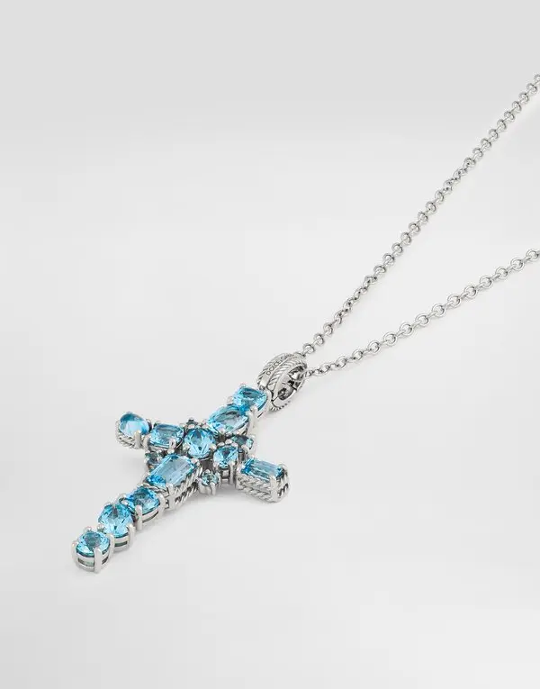 Dolce & Gabbana Rainbow Monocolore Pendant Necklaces White Gold