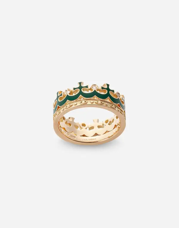 Dolce & Gabbana Royal Ring 18-carat Yellow And Diamonds Rings - Gold