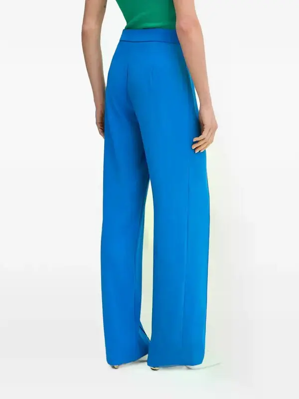 MORGAN Pressed-crease Wide-leg Trousers - Blue
