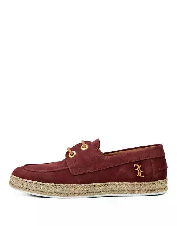 BILLIONAIRE Suede Raffia-trim Loafers