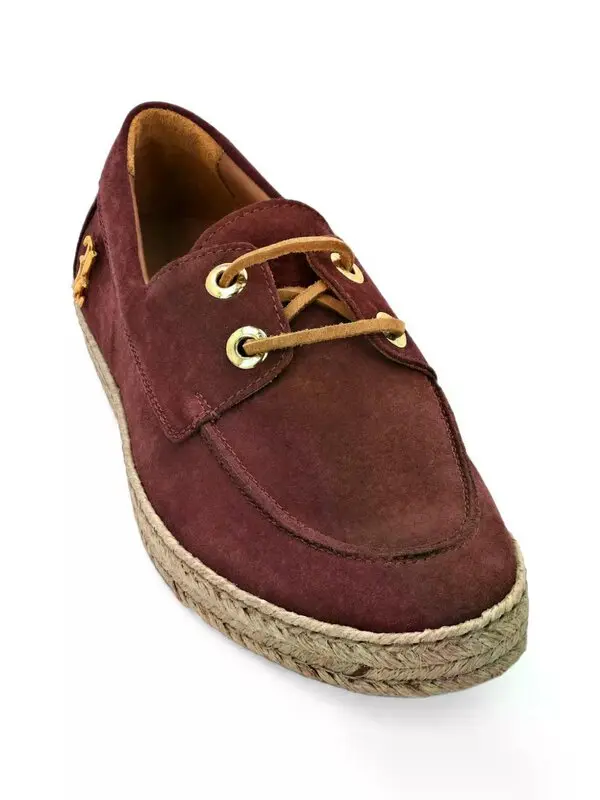 BILLIONAIRE Suede Raffia-trim Loafers