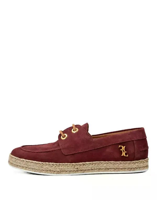 BILLIONAIRE Suede Raffia-trim Loafers