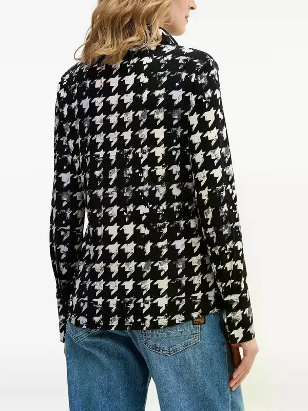 Sisley Houndstooth Buttoned Shirt