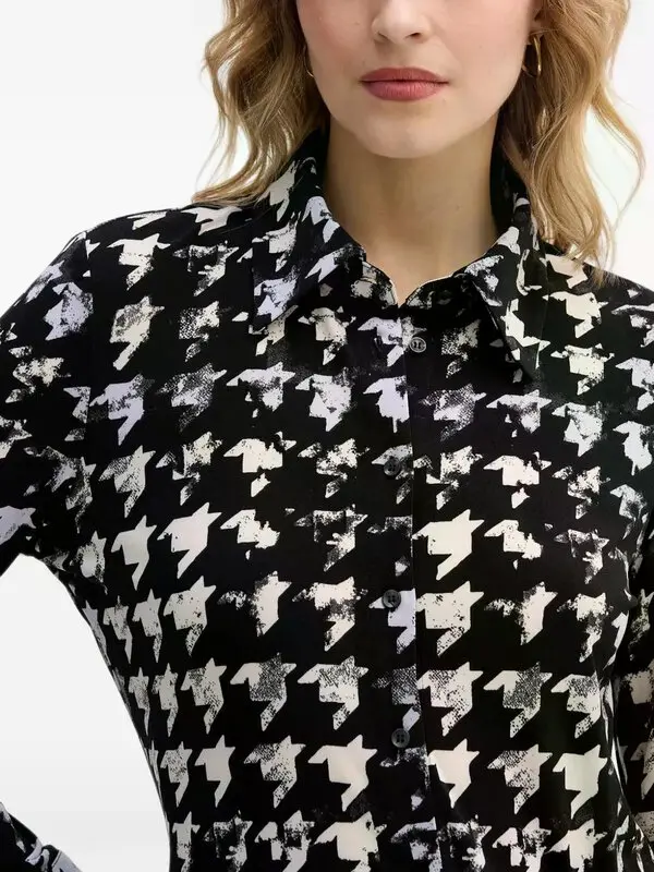 Sisley Houndstooth Buttoned Shirt