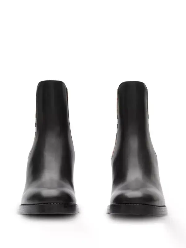 Burberry Leather Hampstead Heel Boots