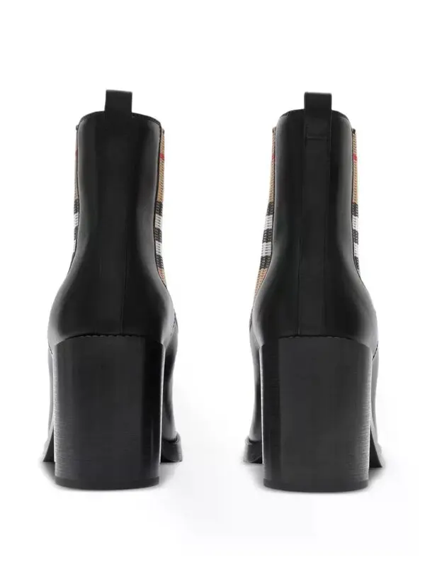 Burberry Leather Hampstead Heel Boots